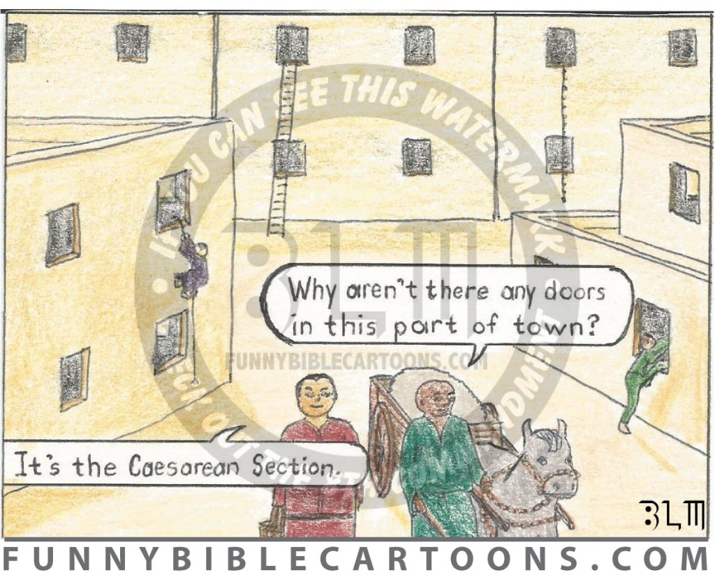 Caesarean Section – Funny Bible Cartoons