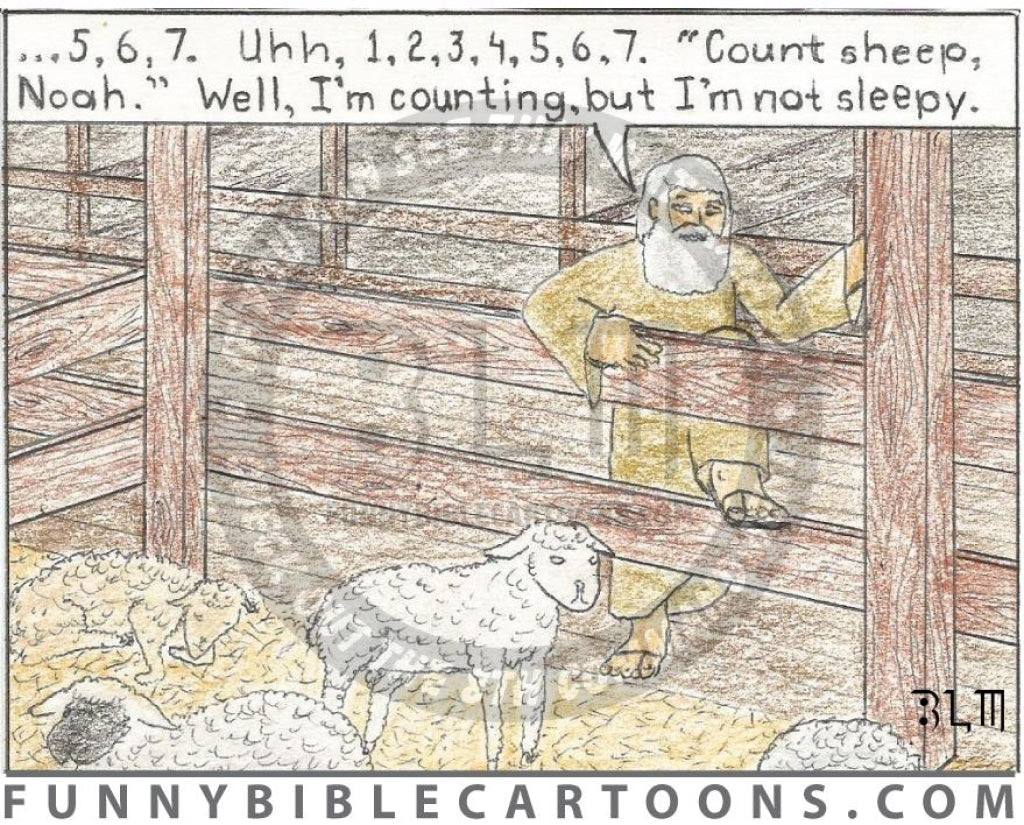 Counting Sheep – Funny Bible Cartoons