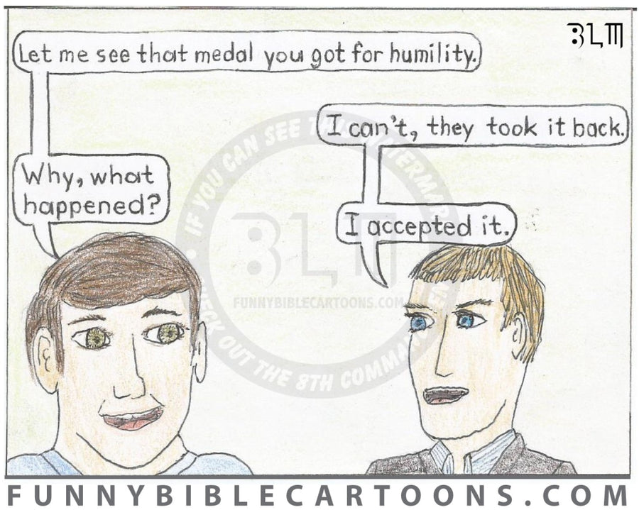 Medal for Humility – Funny Bible Cartoons