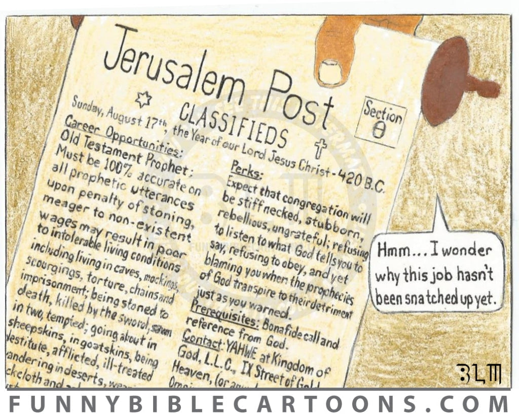 Old Testament Prophets’ Classifieds – Funny Bible Cartoons