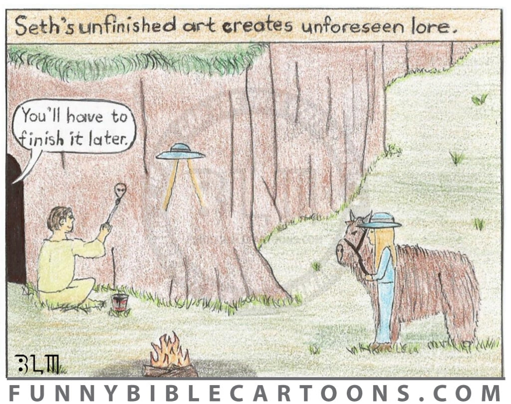 Seth’s Unfinished Art – Funny Bible Cartoons
